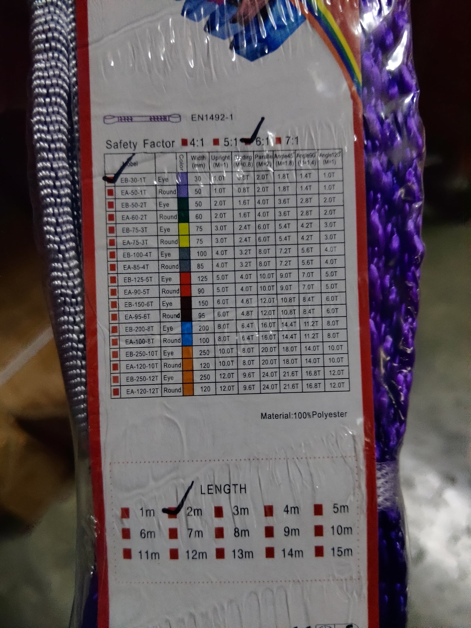 1Ton Webbing Sling | Model: WS-01