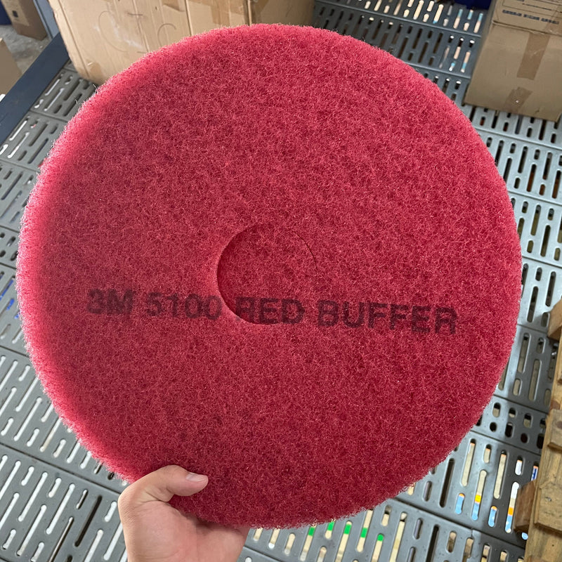 3M 5100 Red Buffer Floor Pad 16" for Light Scrubbing | Model : 3M-5100