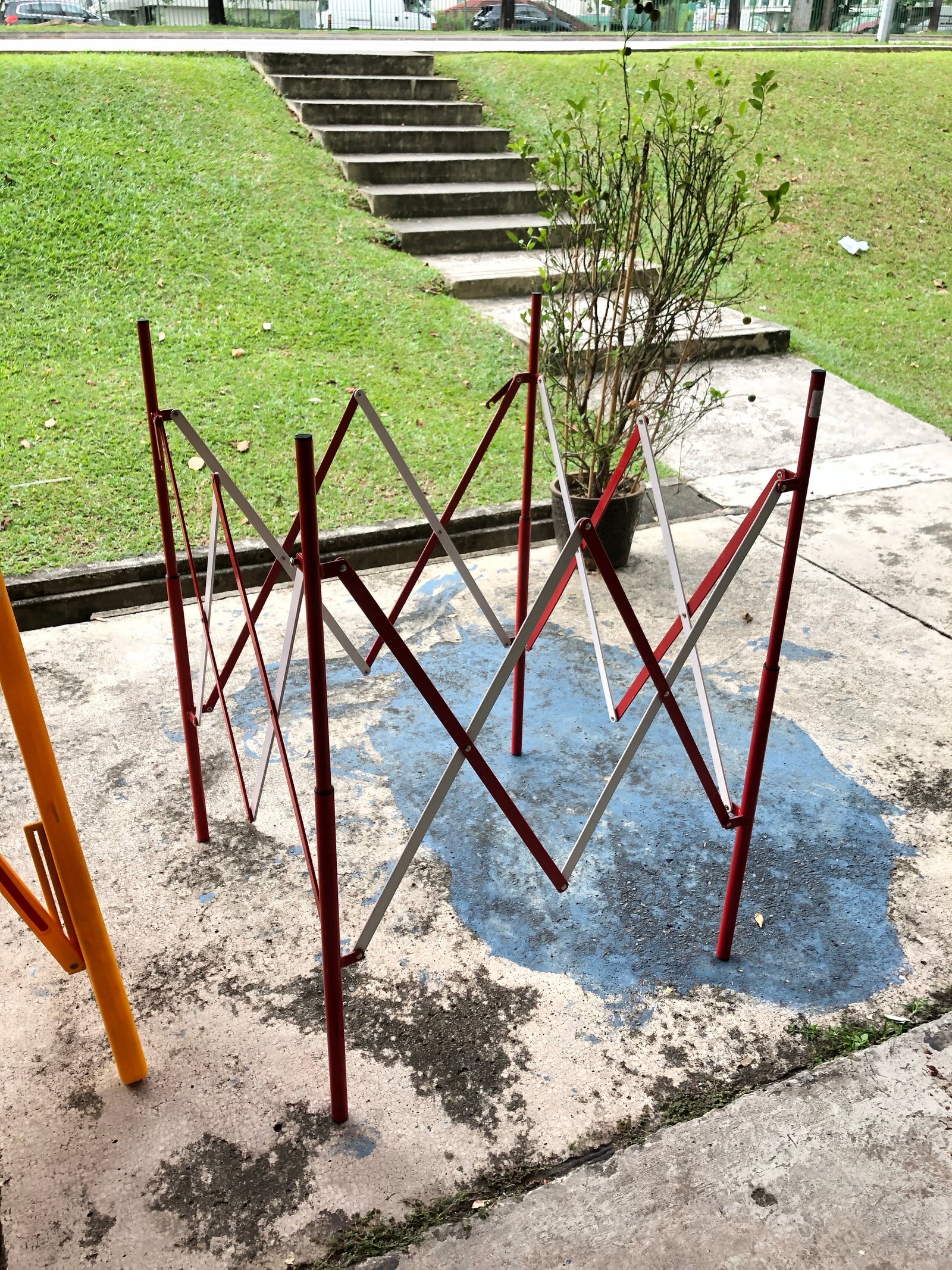 Aiko Red & White Steel Manhole Barrier Gate | Model : CONE-7618