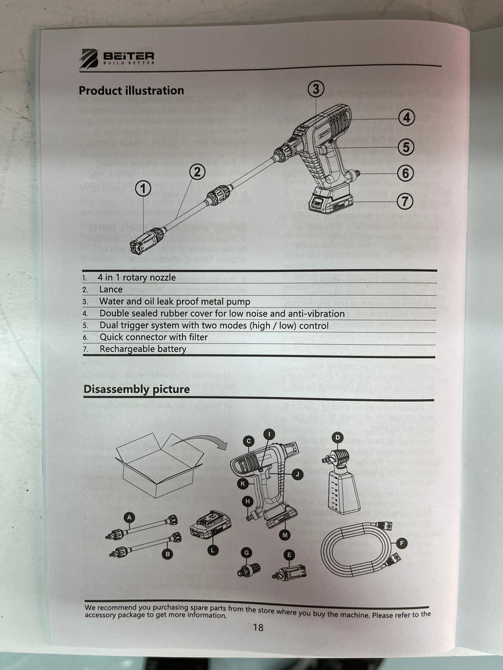Beiter 16V 32 N.m Cordless Power Impact Driver Drill Two-Poexe Pack