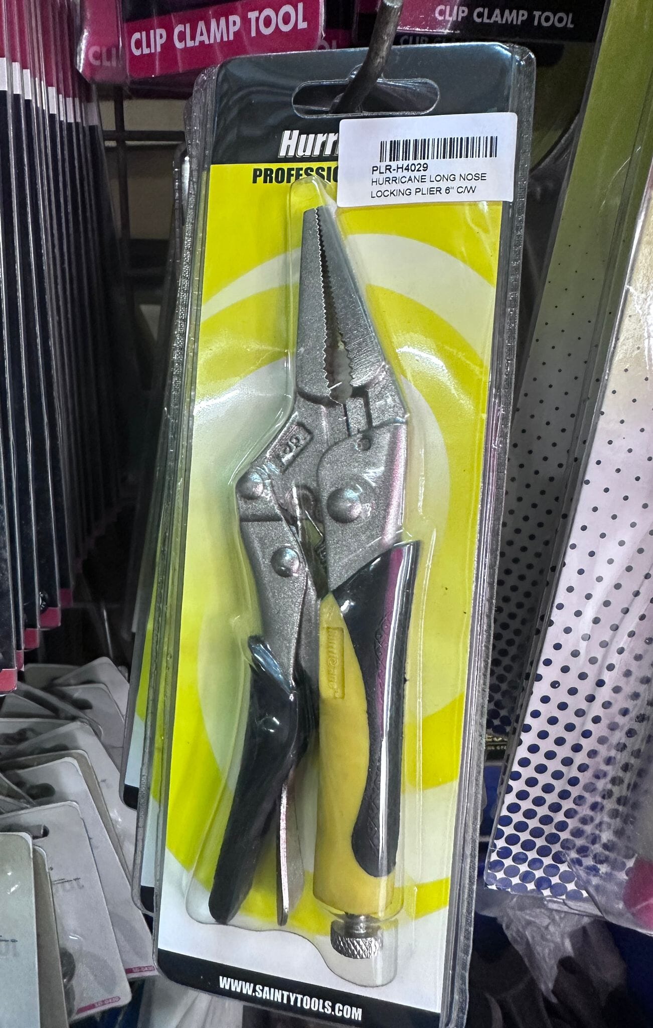 Hurricane 6" Long Nose Locking Plier With Rubber Grip | Model : PLR-H4