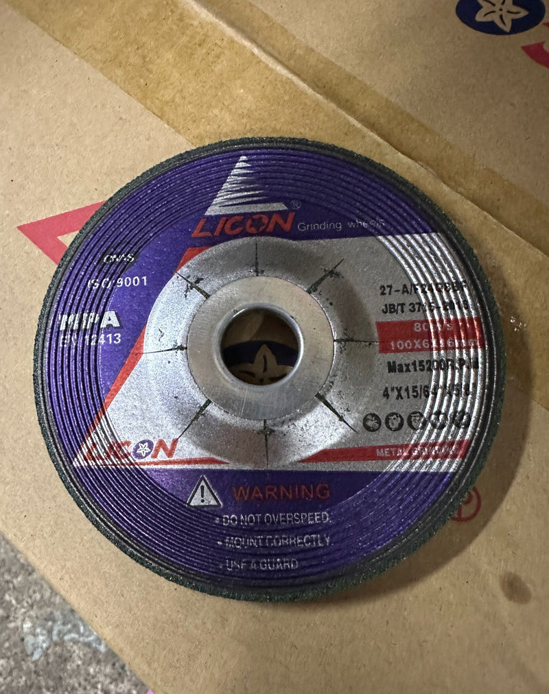 Licon 4" Green Grinding Disc (For Metal)