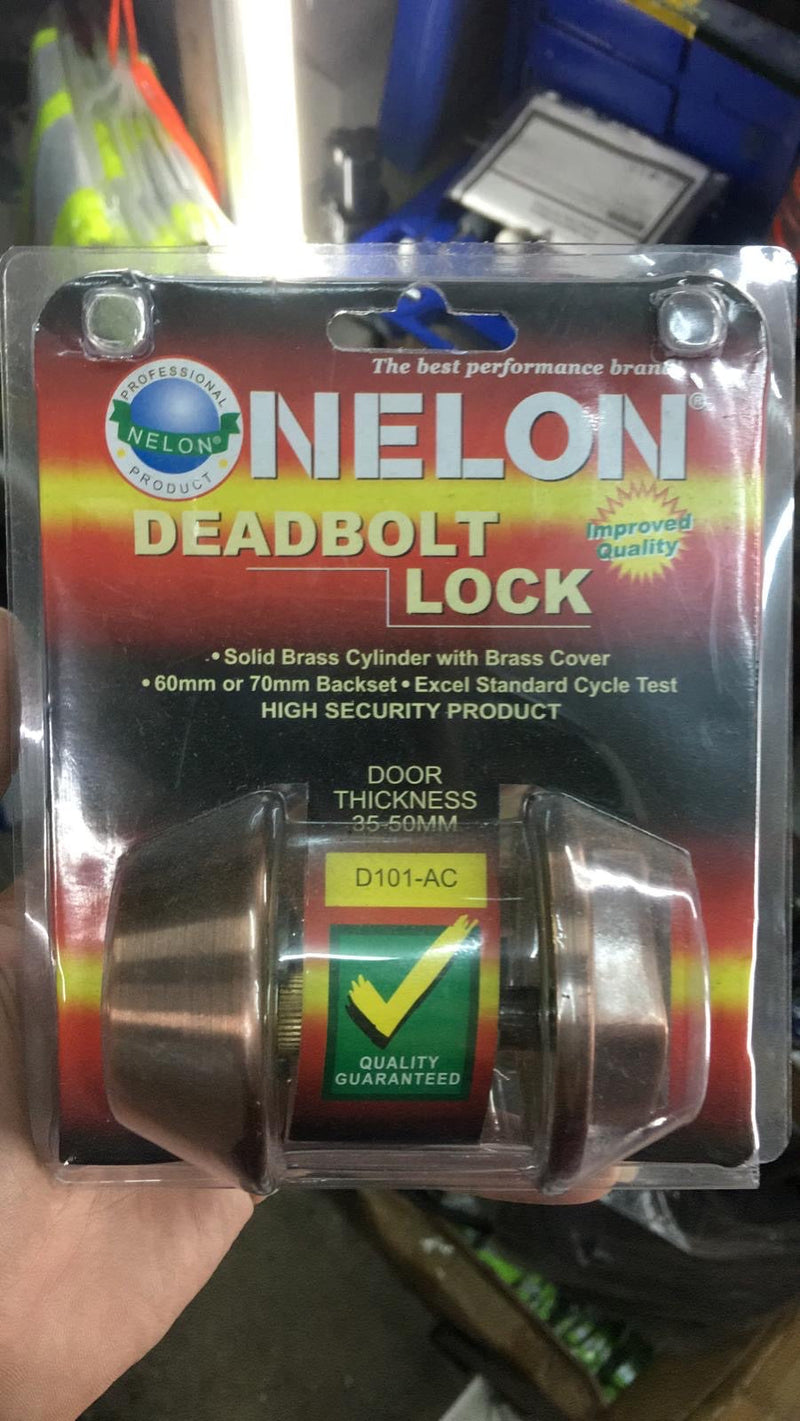 Nelon Deadbolt Lock for 35 - 50mm Door | Model : LK-NL-D101AC (D101-AC