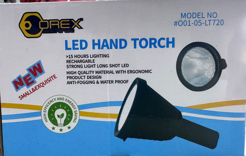 Orex Rechargeable LED Hand Torch (Osram White 20W) | Model : LED-LT720