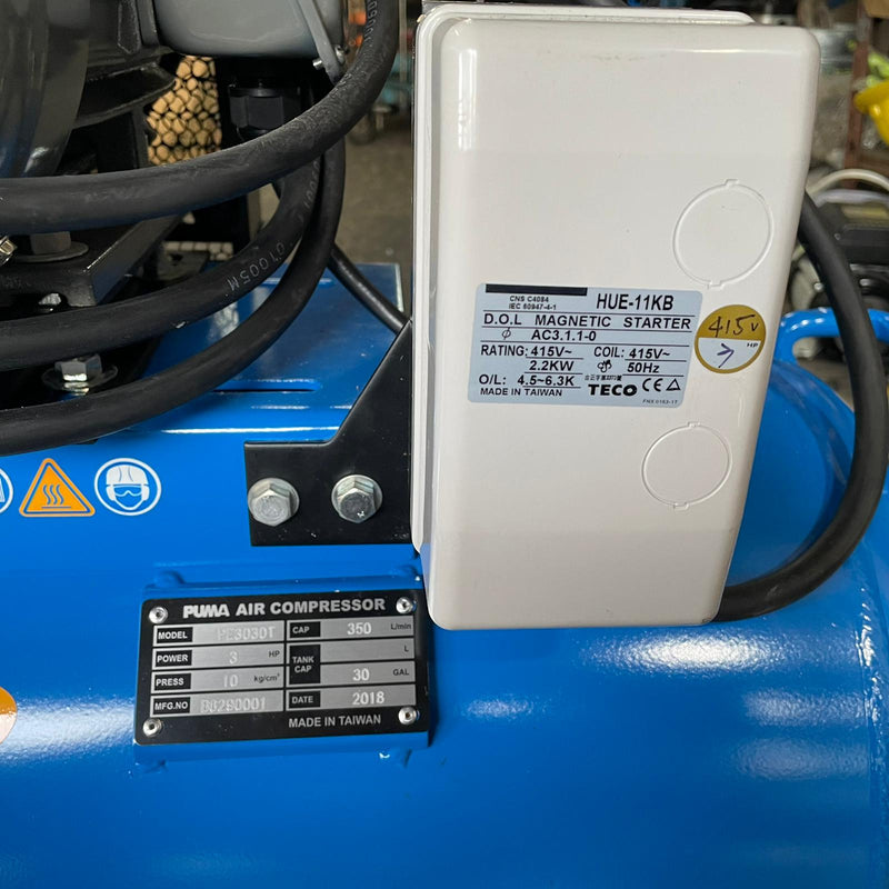 PUMA 3HP 108L 3 Phase (IE3 motor) Air Compressor | Model : PE3030T