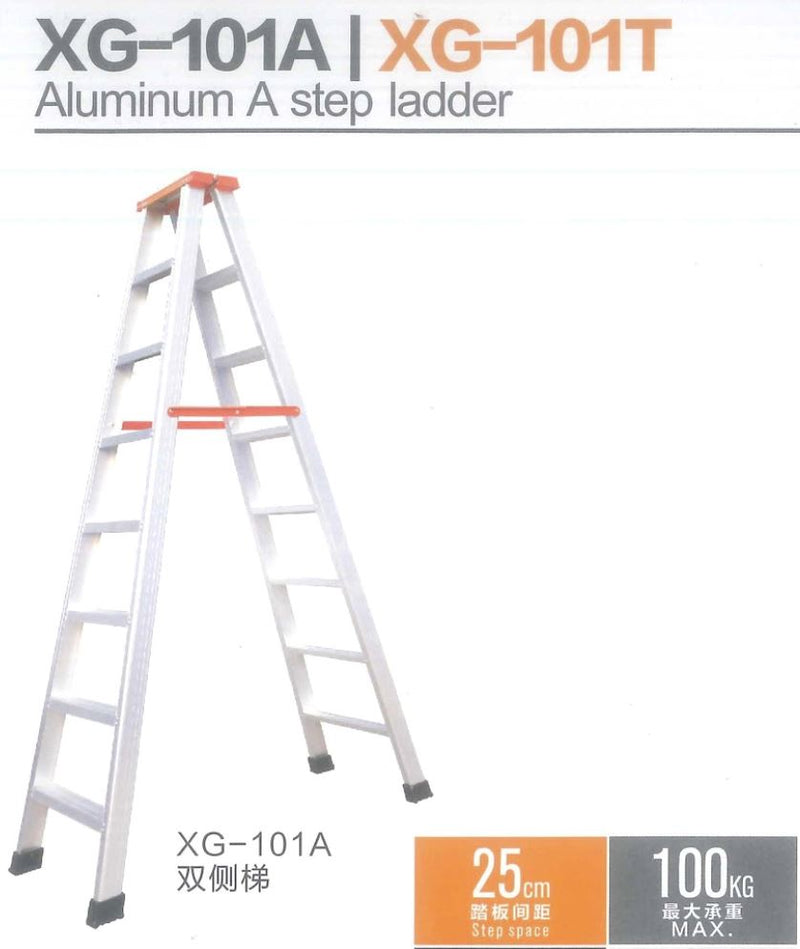 XG Aluminium Light Duty Double Side A Ladder, Steps : 4 to 6 Steps | M