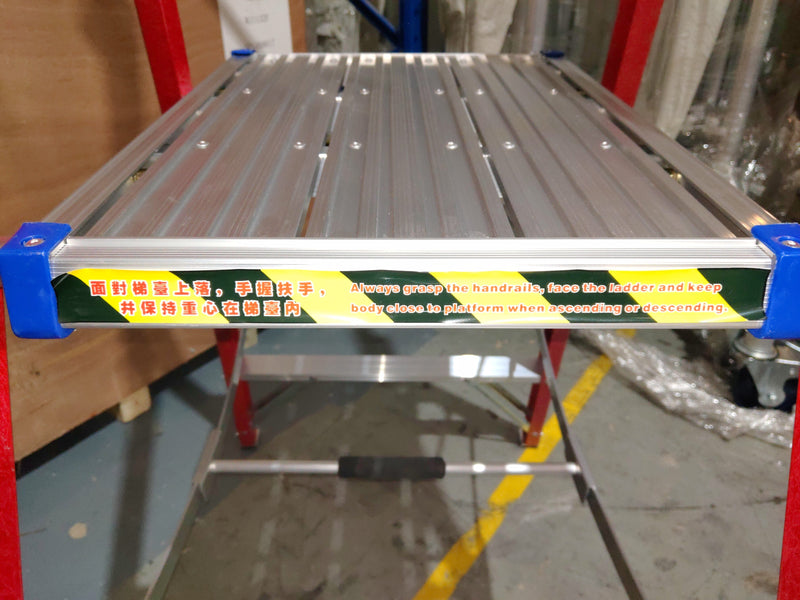 XG Fibreglass Platform Shelf Ladder, C-Type | Sizes : 3 - 12 Steps | M